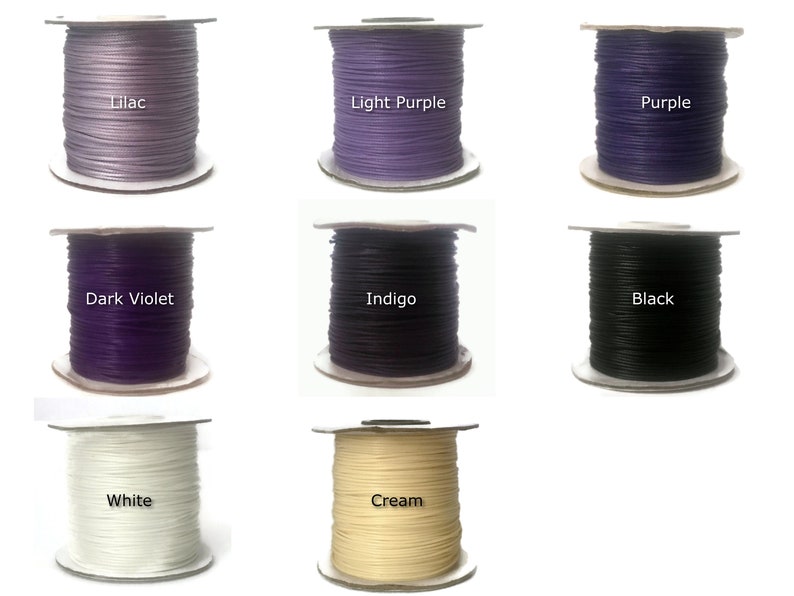 1mm Waxed Polyester Cord SOLD BY ROLL Wax Cord 80 Metres | Etsy UK