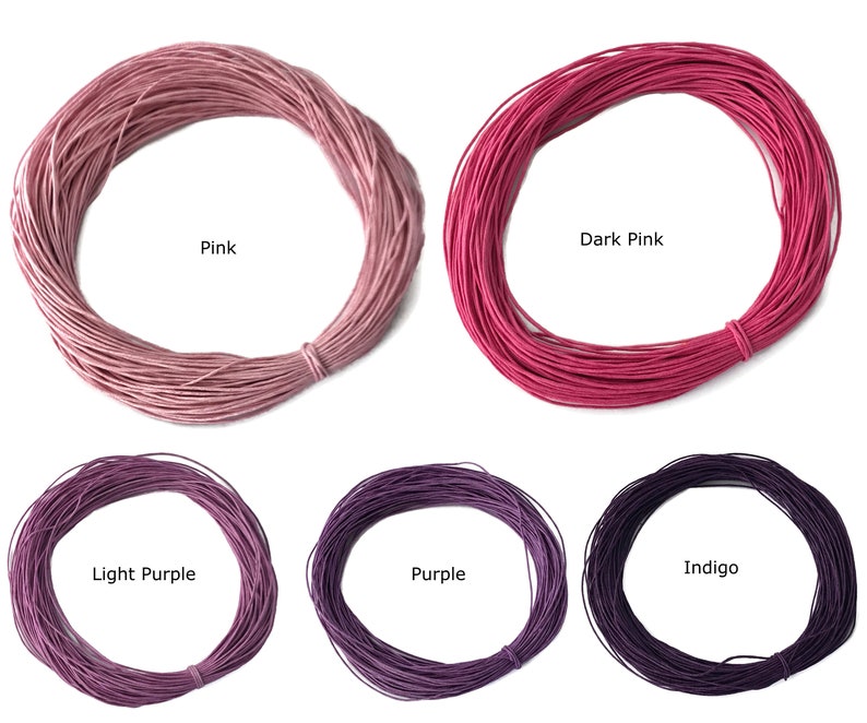 1 Mm Waxed Cotton Cord Wax Cord Macrame Cord Shamballa - Etsy
