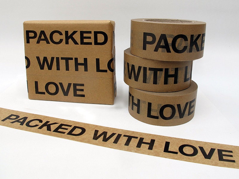 Sticky Paper Tape PACKED WITH LOVE 5.0 Cm, 50 Meter - Etsy