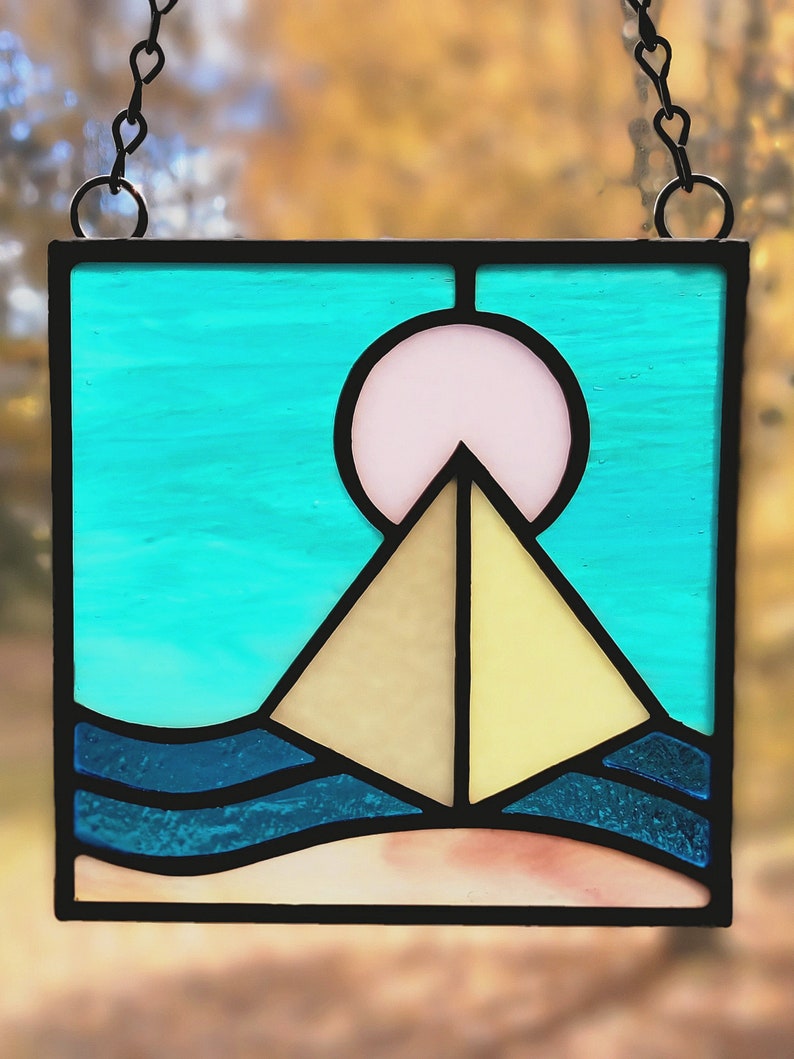 Stained Glass Pyramid Suncatcher Pyramids Glass Art Art Glass Home ...