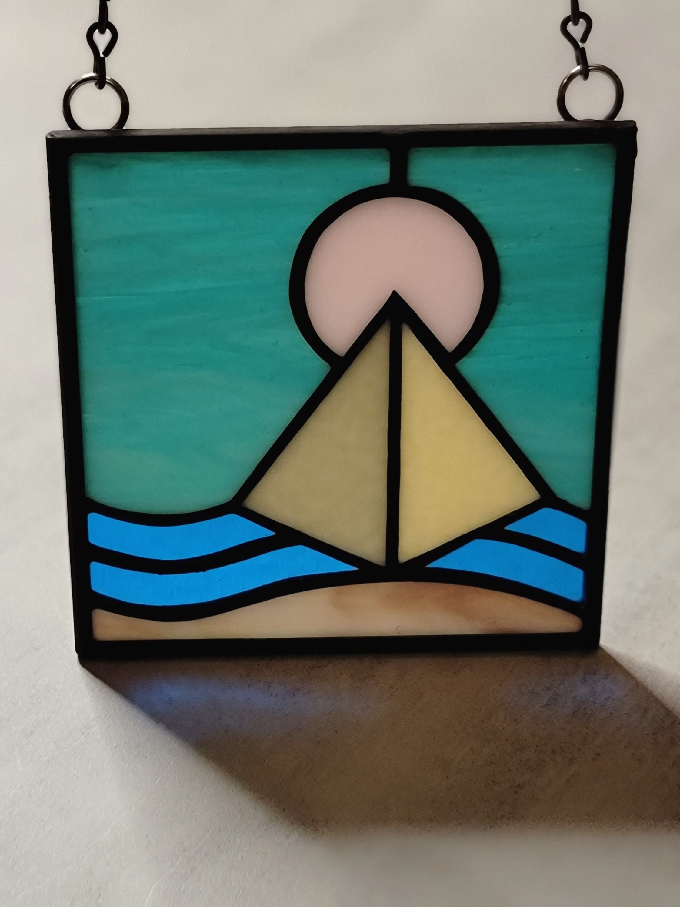 Stained Glass Pyramid Suncatcher Pyramids Glass Art Art Glass Home ...