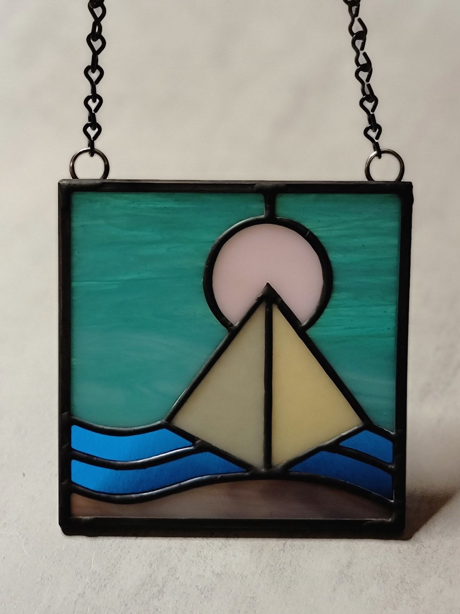 Stained Glass Pyramid Suncatcher Pyramids Glass Art Art - Etsy