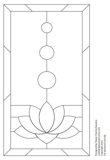 Lotus With Orbs Pattern Stained Glass Stained Glass Pattern Lotus ...