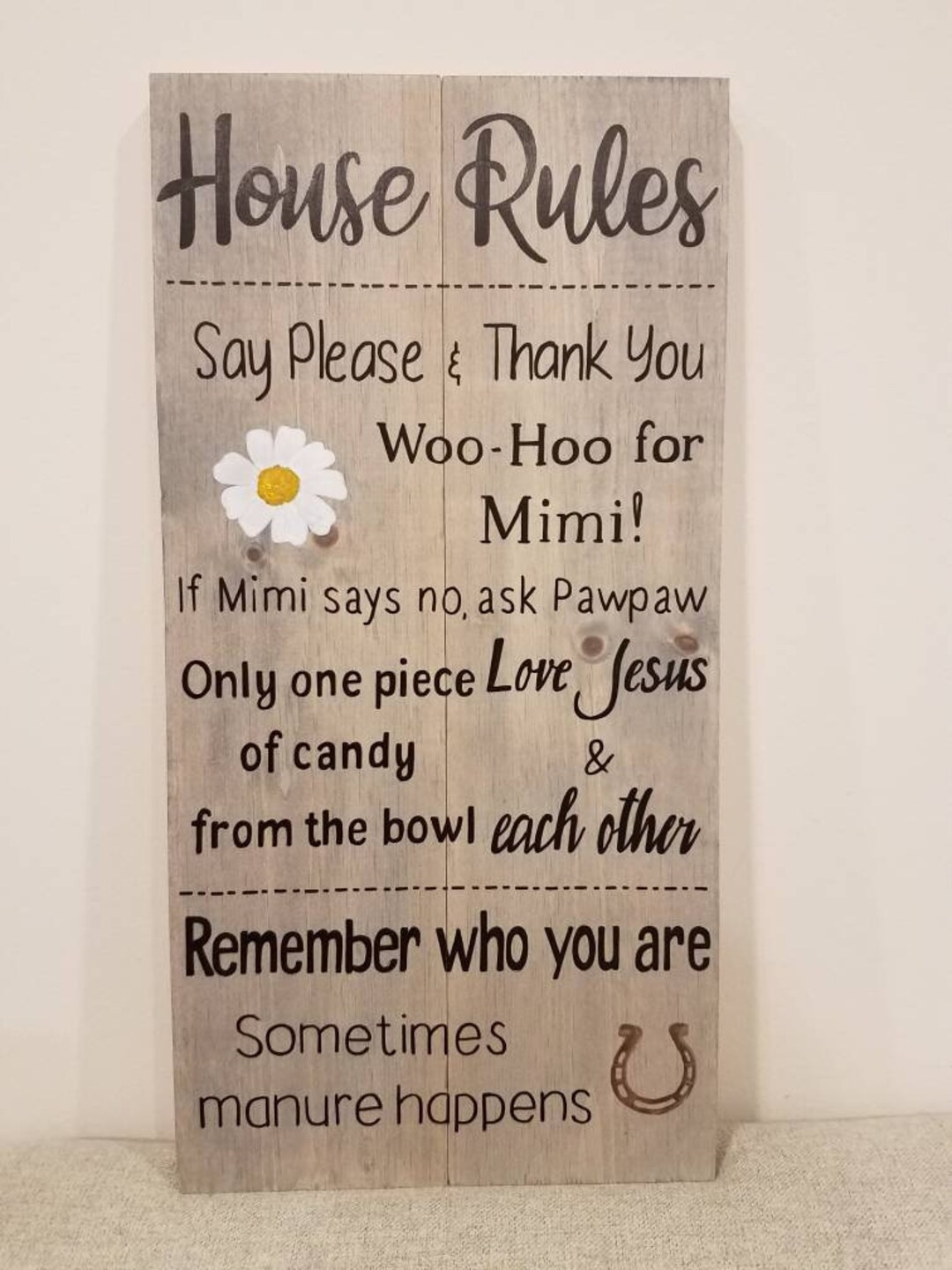 Custom - House Rules Sign - Etsy