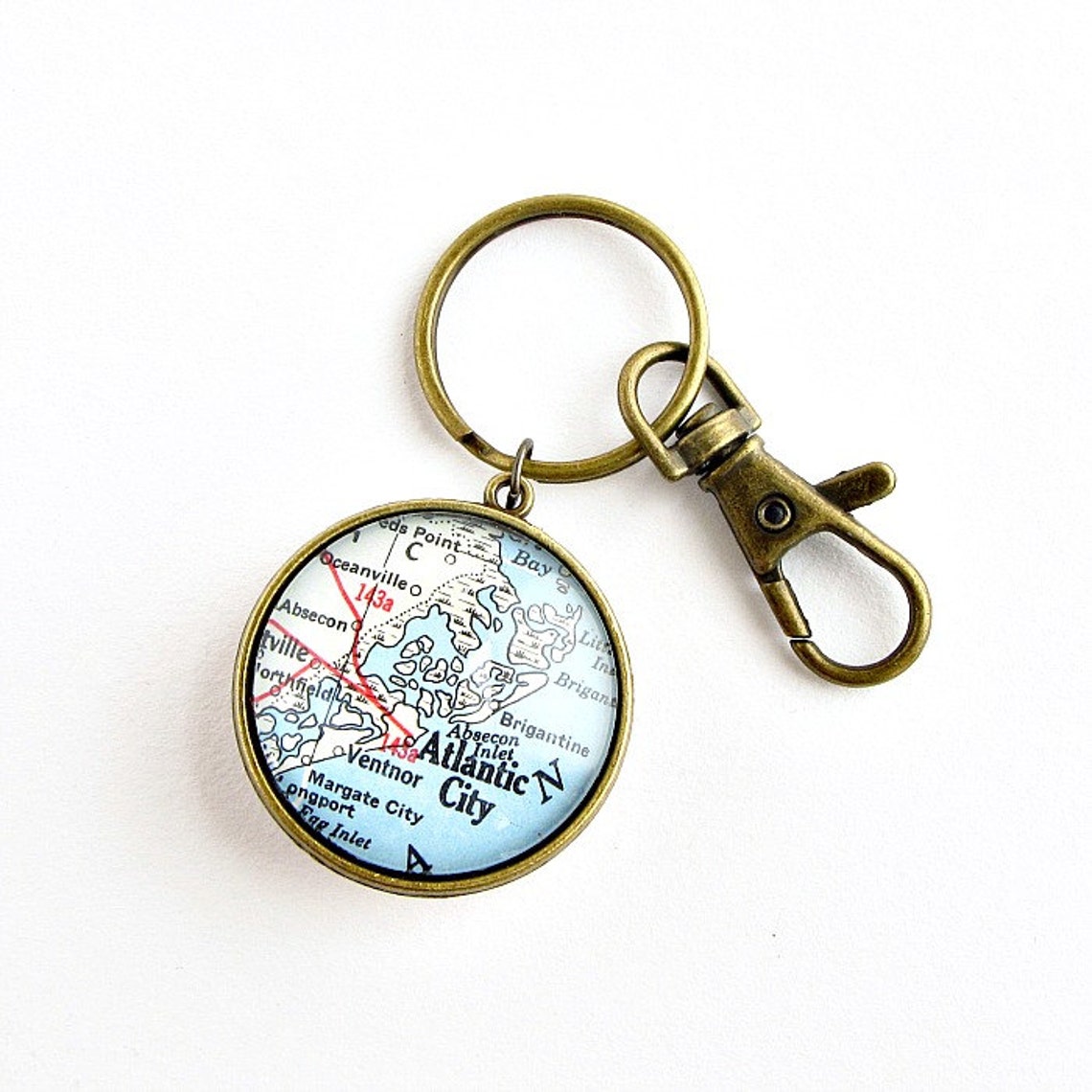 Personalized Long Distance Map Keychain Long Distance - Etsy