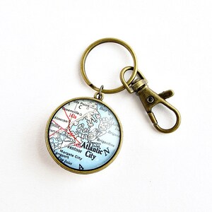 Personalized Long Distance Map Keychain Long Distance - Etsy