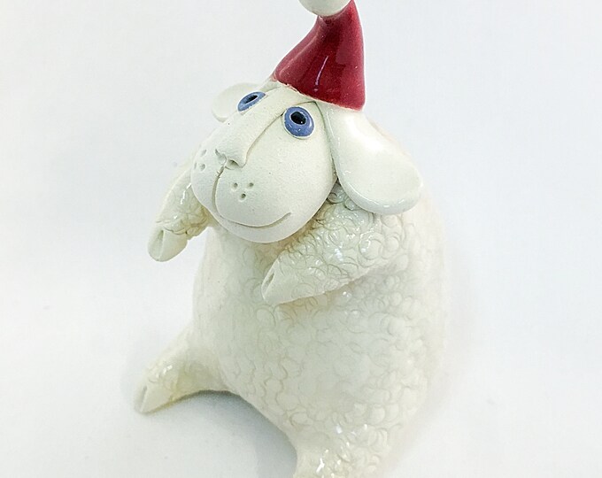 Set of Three Small Ceramics White Sheep, Porcelain, Handmade, Ceramic ...