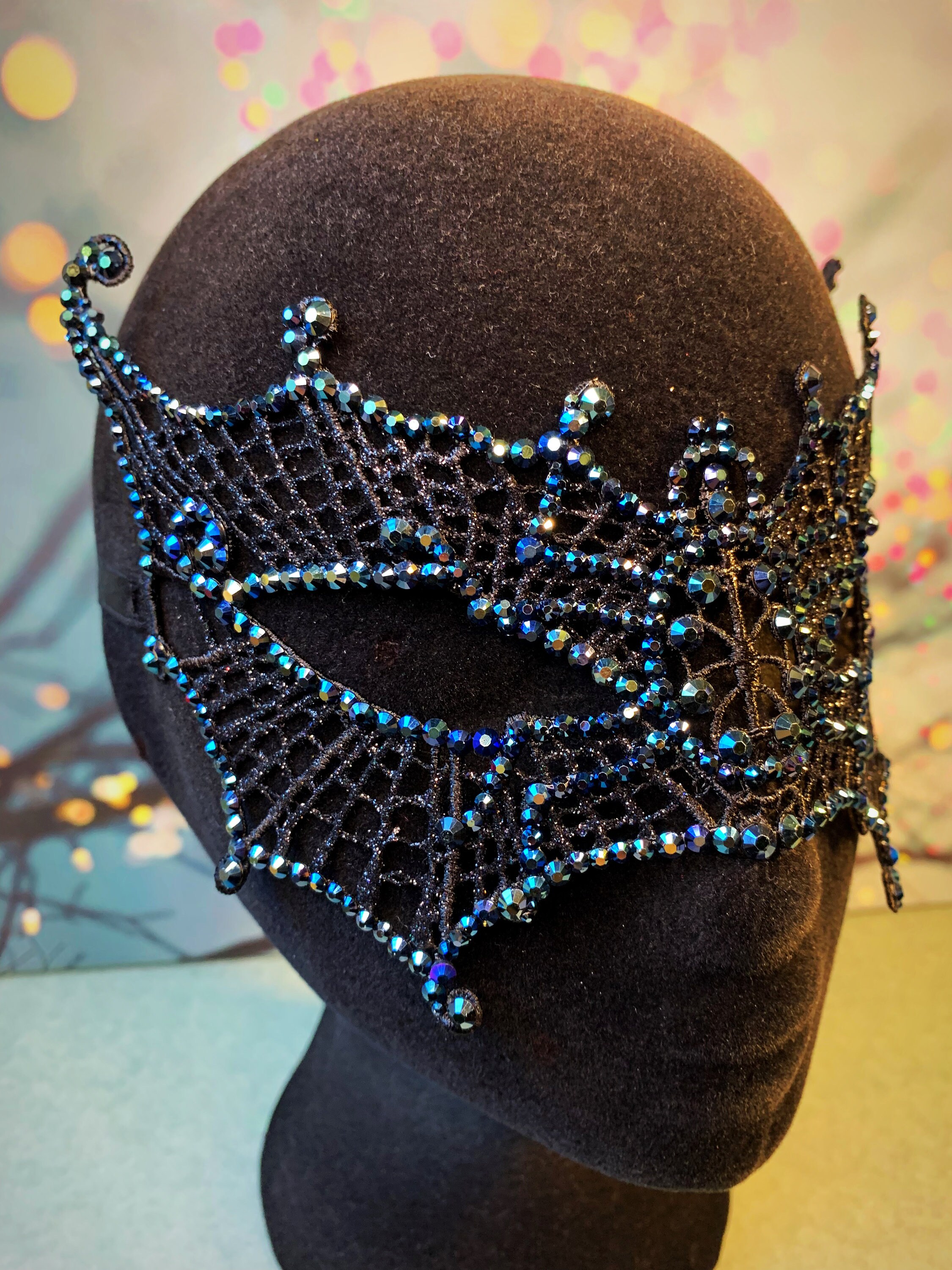 Masquerade Mask Ladybird Ladybug Butterfly Bat Red Black Glitter Gems ...