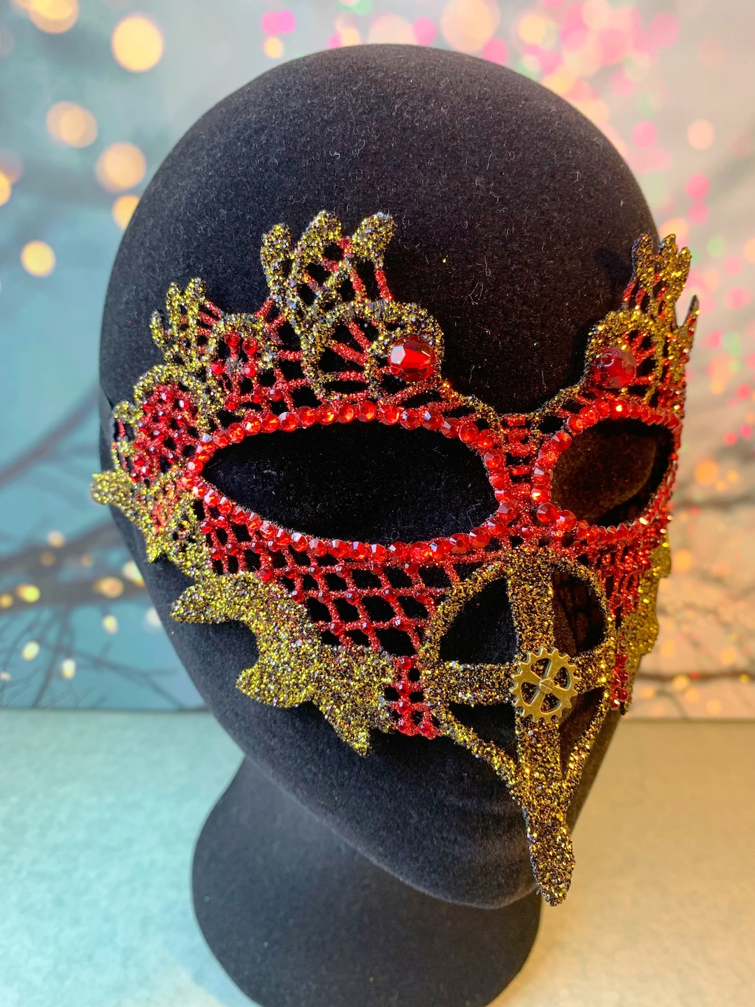 Steampunk Gasmask Masquerade Mask - Gold Black Red Black Silver Pewter ...