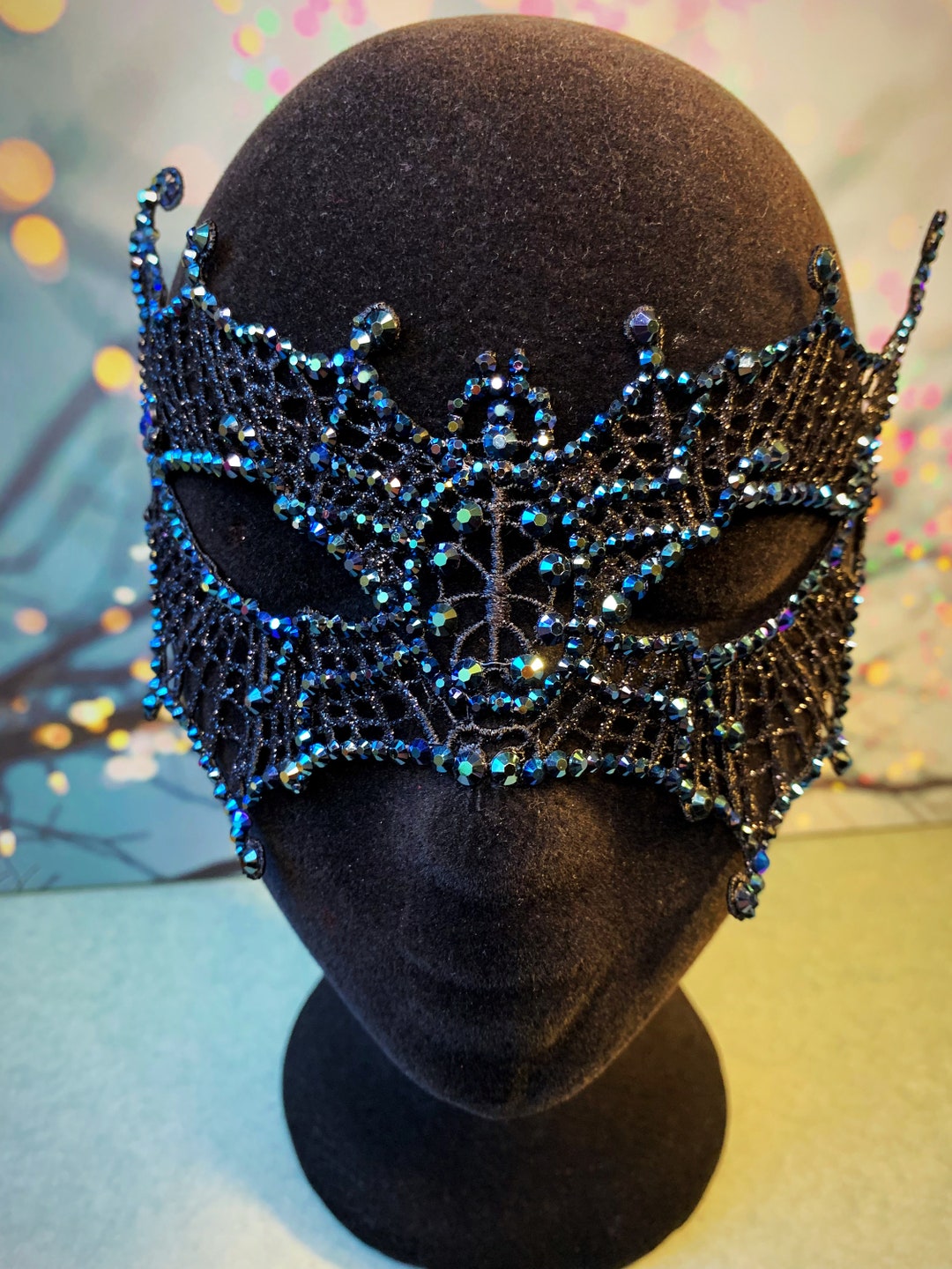 Masquerade Mask - Ladybird Ladybug Butterfly Bat Red Black Glitter Gems ...