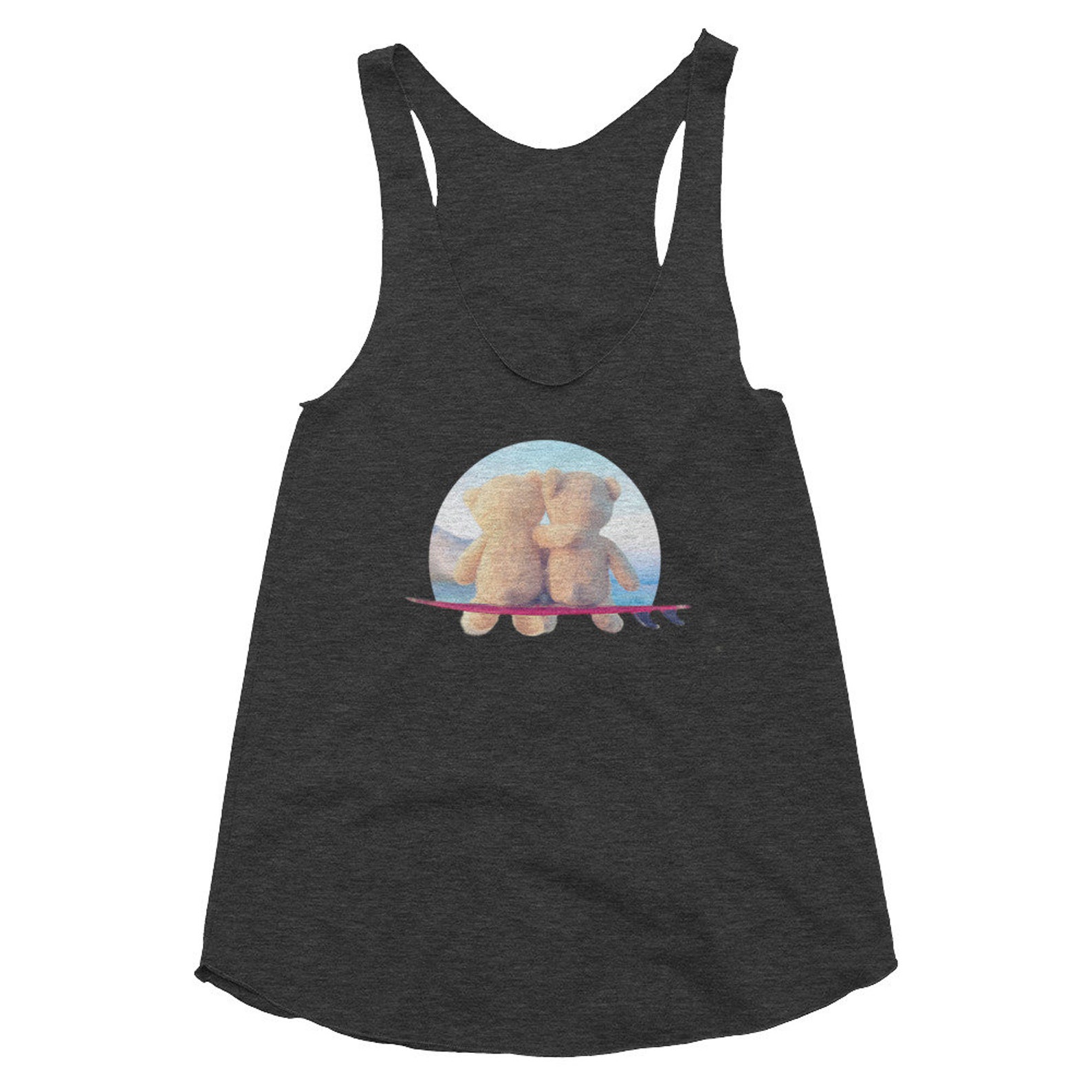 Teddy Bear Surfers Cuddling on Surf Board Women's - Etsy