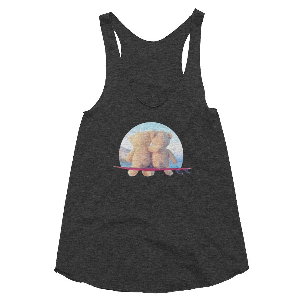 Teddy Bear Surfers Cuddling on Surf Board Women's - Etsy