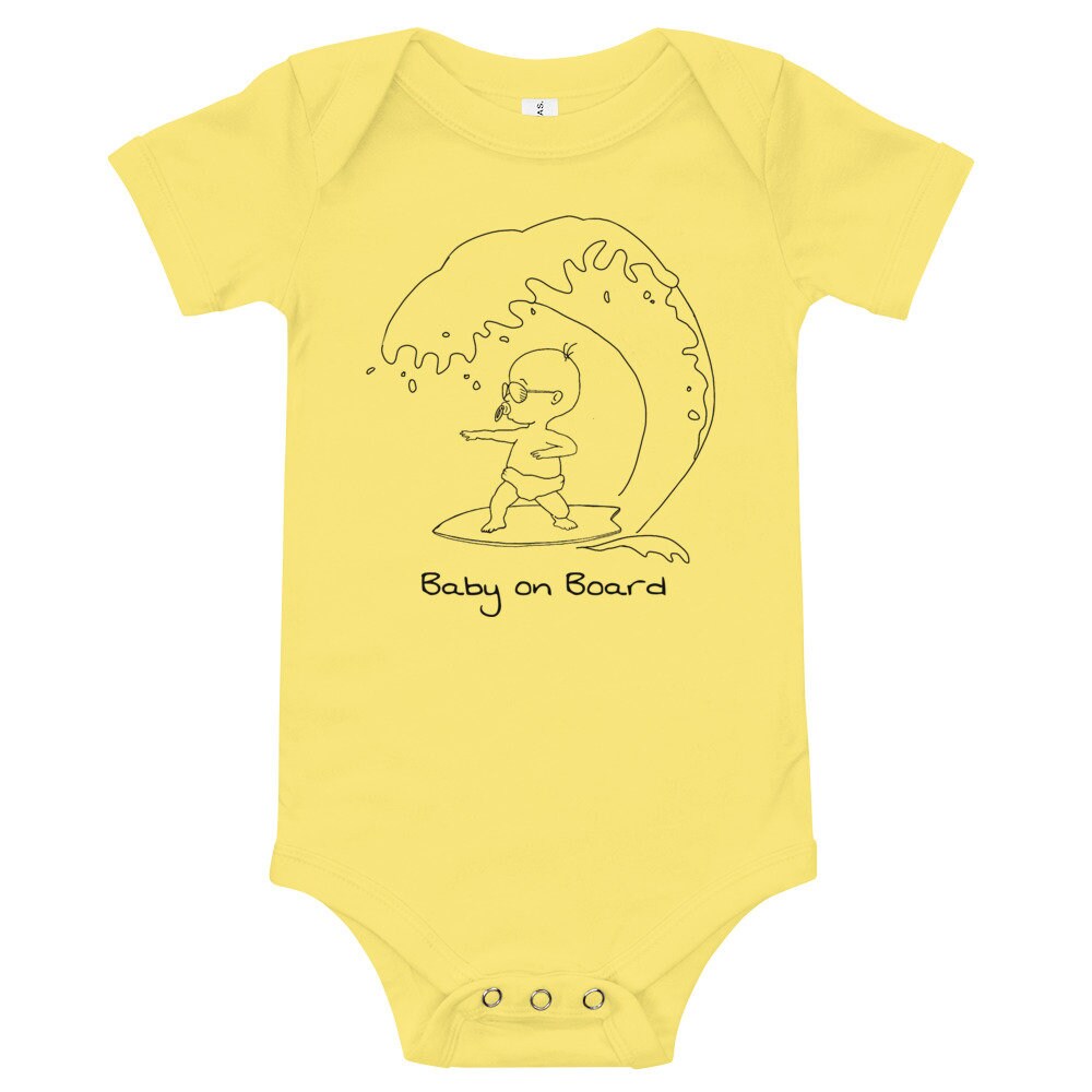 Baby on Board Baby Surf Bodysuit / Baby Grow / Romper Perfect Gift for ...