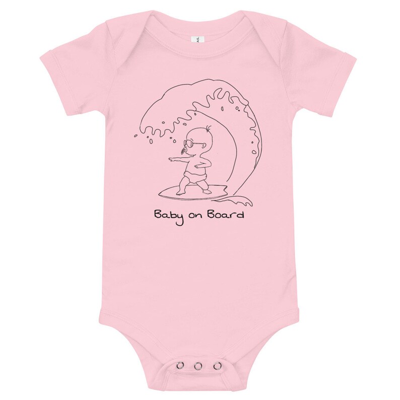 Baby on Board Baby Surf Bodysuit / Baby Grow / Romper Perfect Gift for ...
