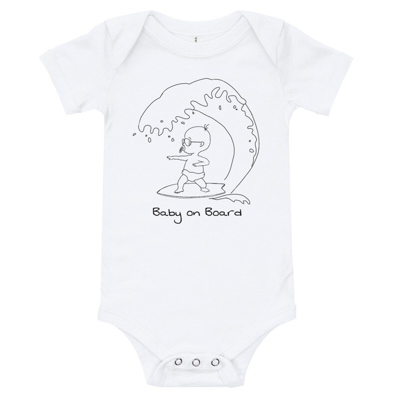 Baby on Board Baby Surf Bodysuit / Baby Grow / Romper Perfect Gift for ...