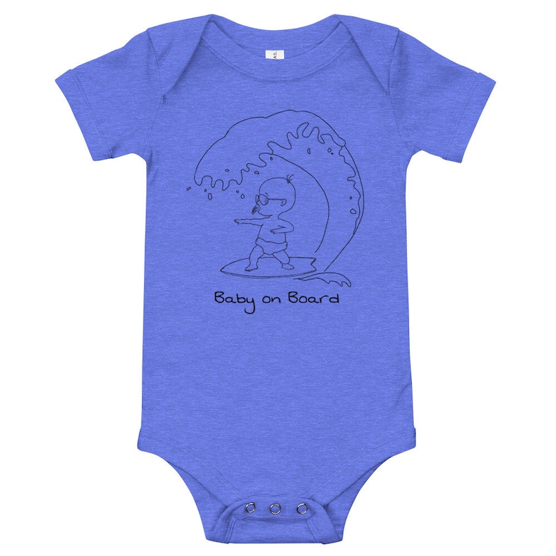 Baby on Board Baby Surf Bodysuit / Baby Grow / Romper Perfect Gift for ...