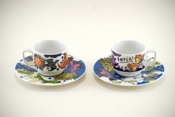 Set of Two BOPLA Coffee Cups and Saucers by Suisse Langenthal | Etsy