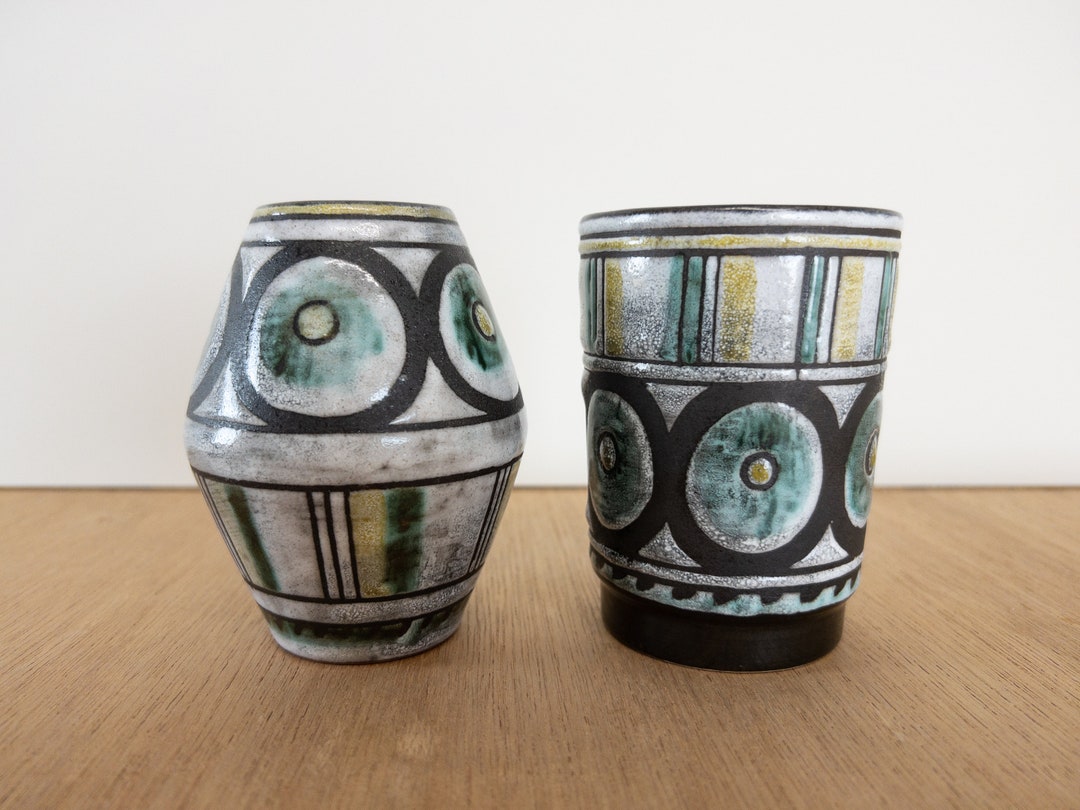 Swiss Pottery Swiss Studio Pottery Ziegler Schaffhausen Vase and Cup ...