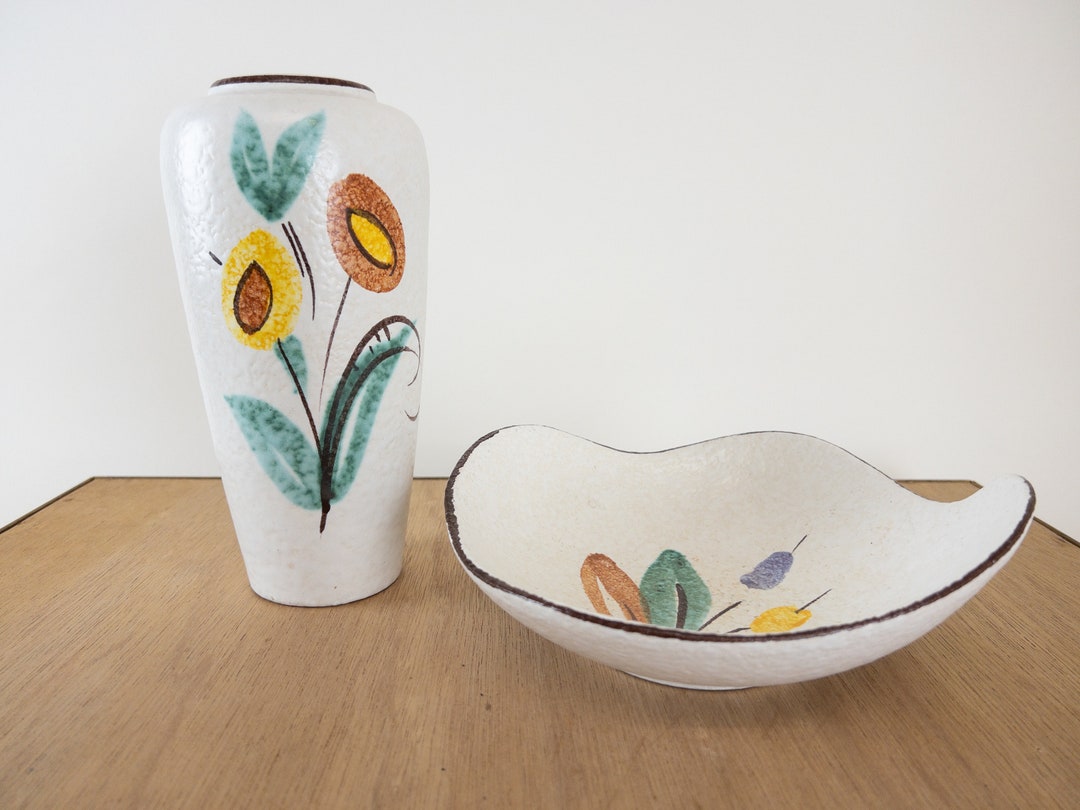 Scheurich Hand-painted 1950s Mid Century Ceramics - West German Pottery ...