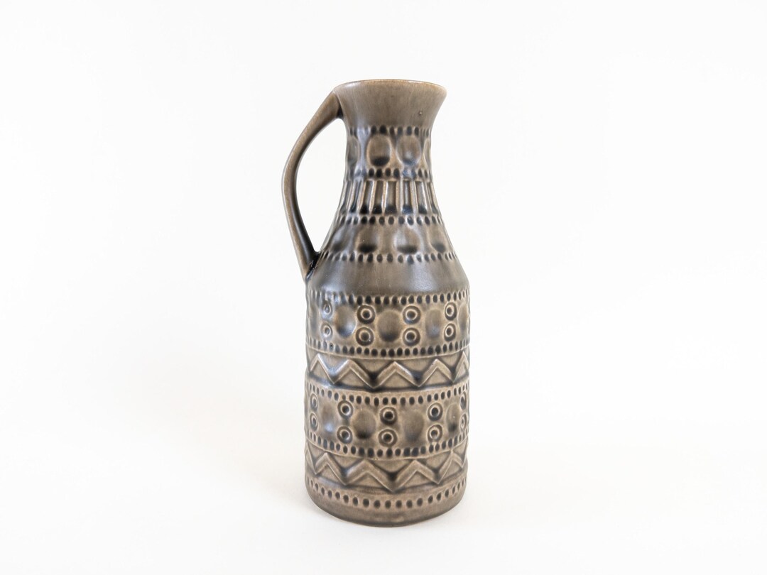 Bay Keramik Vase: West German Pottery With Impressed Design - Etsy