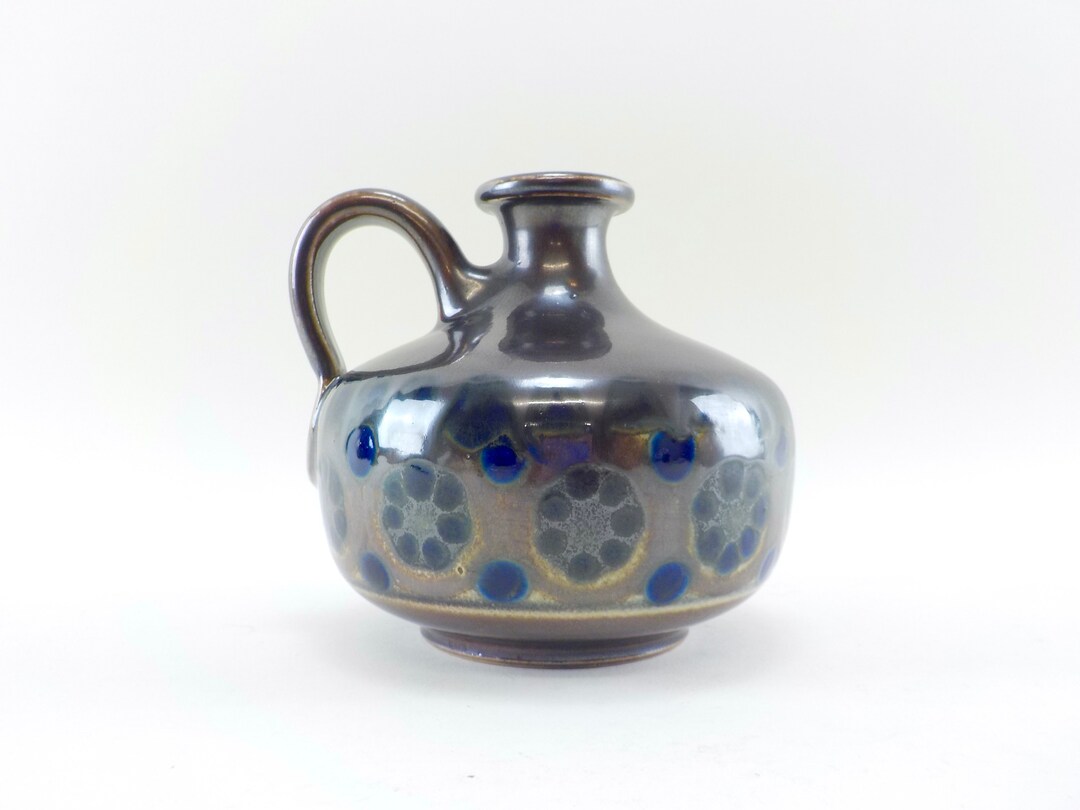 Swiss Studio Pottery - Swiss Art Vase With Handle - Signed Pottery From ...