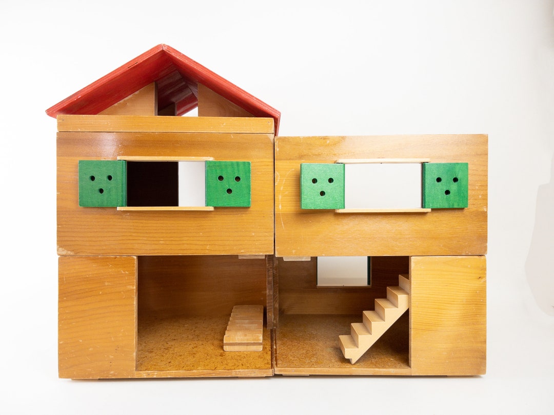 Swiss Modular Dollhouse Stackable Mid Century Wooden Doll - Etsy