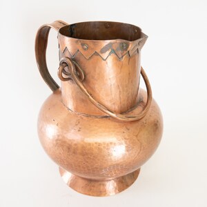 Copper Water Pitcher - Large Copper Antique Jug With Handle - Made in ...