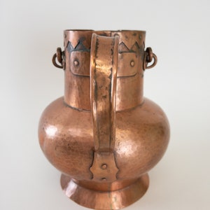 Copper Water Pitcher - Large Copper Antique Jug With Handle - Made in ...