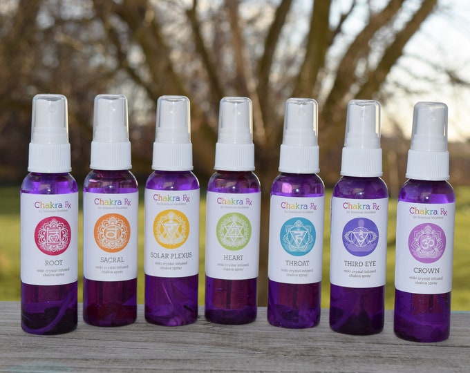 Chakra Spray Set 7 Chakra Balancing Sprays With Healing Crystals ...