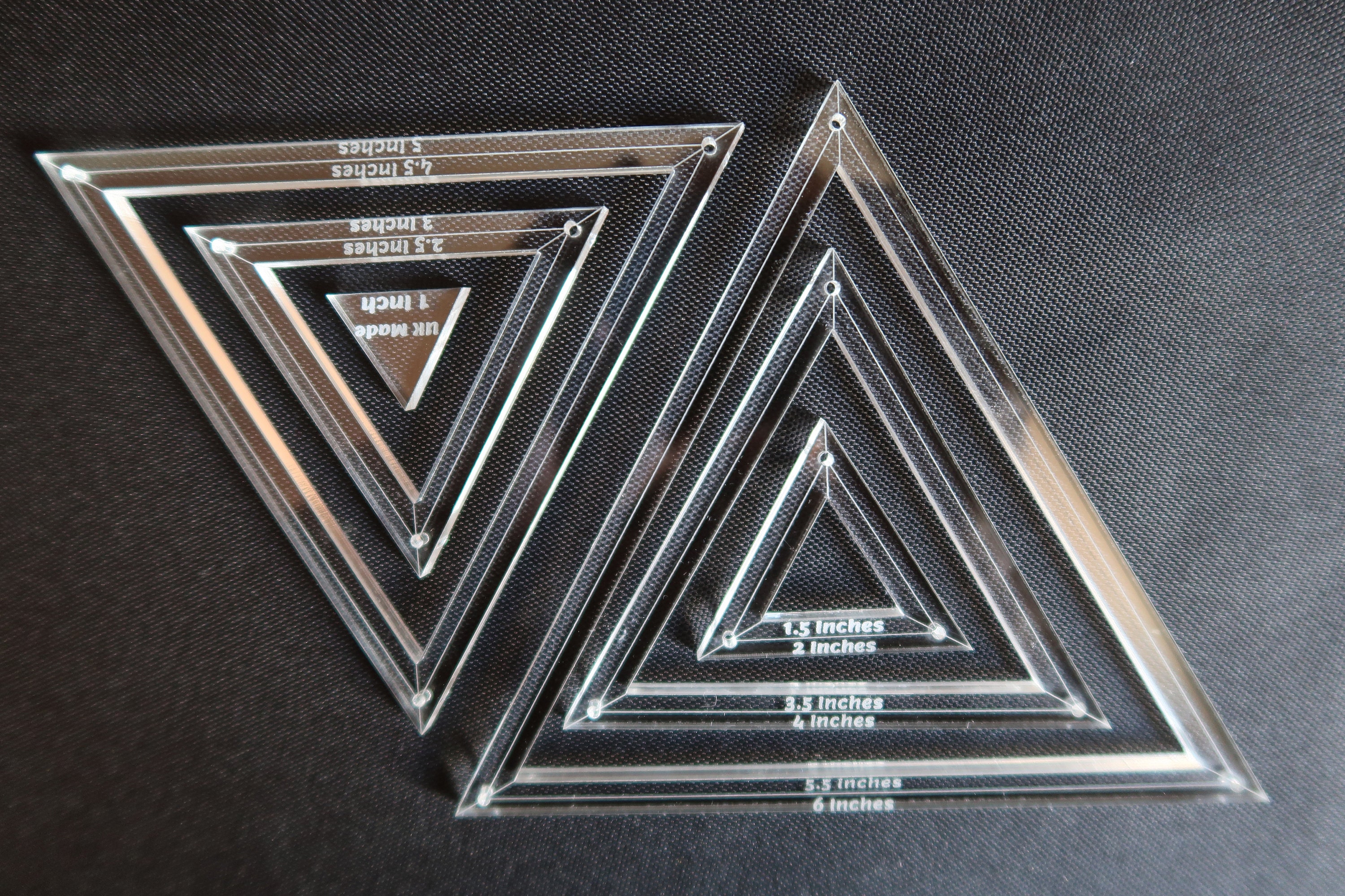 Triangle Quilting Template Set 6 Inches Equilateral 60 - Etsy
