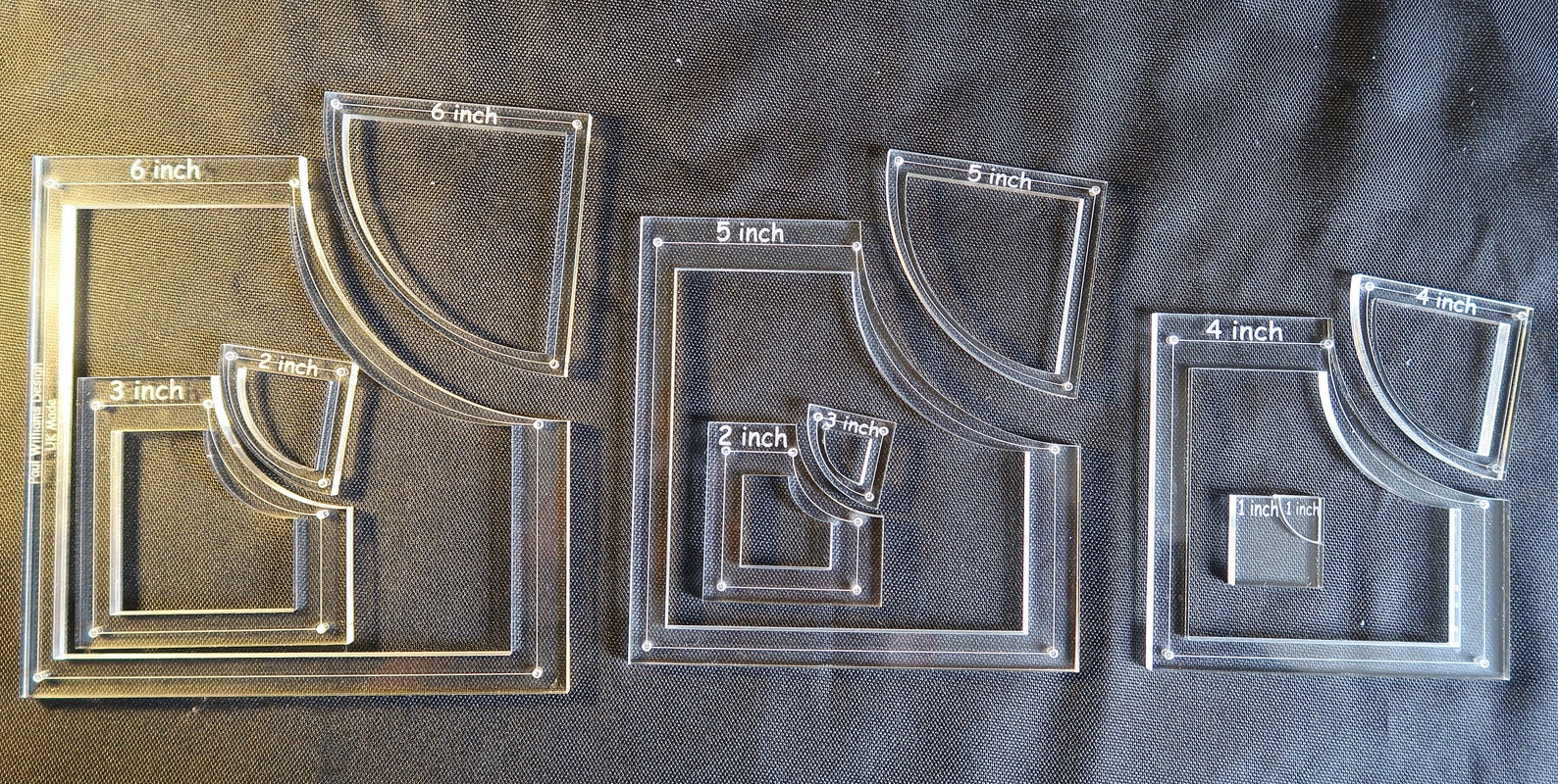 Drunkards Path Template Set, Ruler, Quilting, English Paper Piecing,6 ...