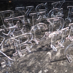 Clear Acrylic Letters and Numbers, 4mm Thick, Various Sizes, House ...