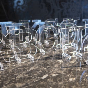 Clear Acrylic Letters and Numbers, 4mm Thick, Various Sizes, House ...