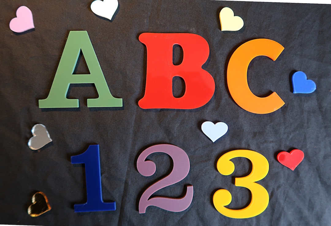 Coloured Acrylic Letters or Numbers, 3mm Thick, House Names, Letters or ...