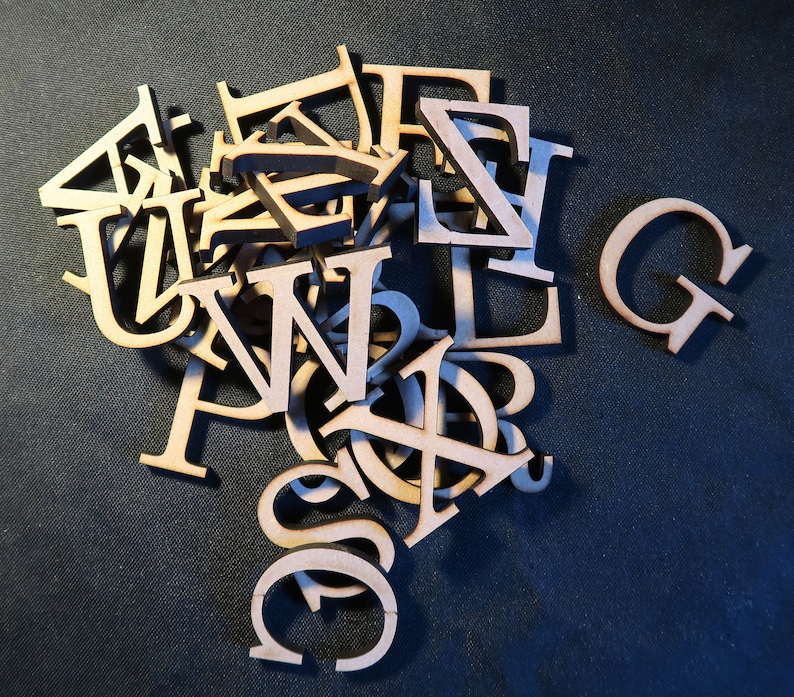 Laser Cut Wood/ MDF 6mm Thick Capital Letters, Clarendon Font , Various ...