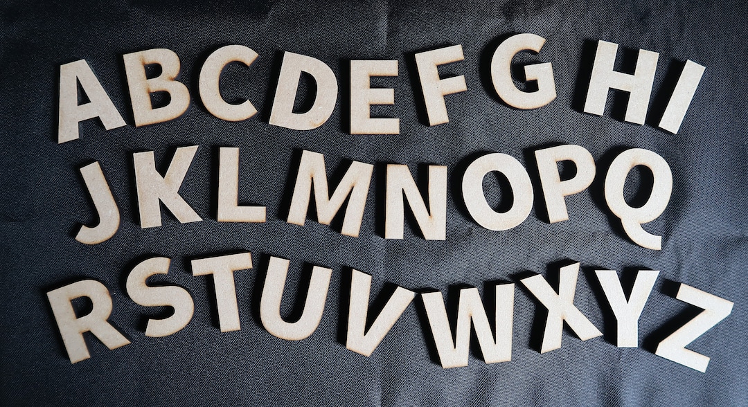 Wooden Letters or Numbers, Laser Cut Letters, 6mm Thick MDF, 5cm to ...