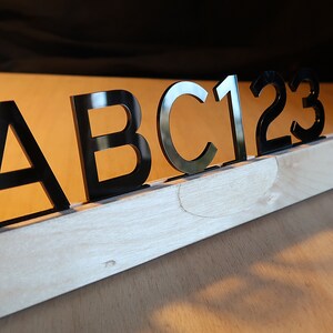 Letters for Menu Board, Letter Rails, Interchangable, Black/white 3mm ...