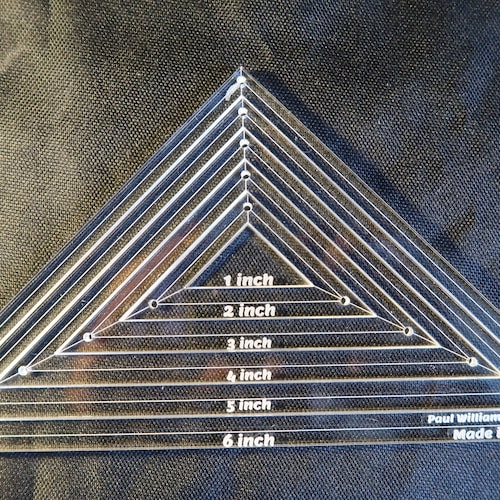 Rightangle Triangle Triangular Quilting Template Set 6 | Etsy UK