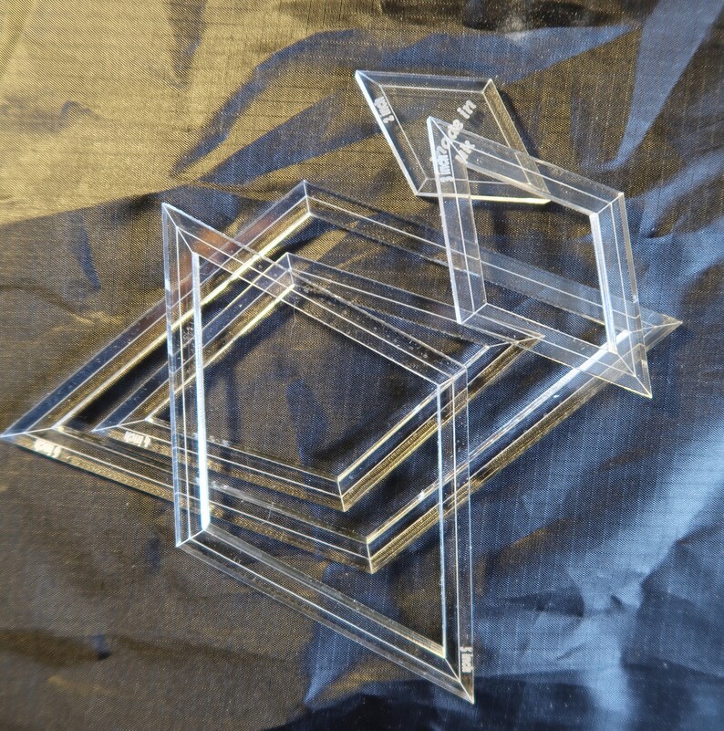 Diamond/star, Rhombus, Quilting Template Set, Stencil, Quilt Making ...