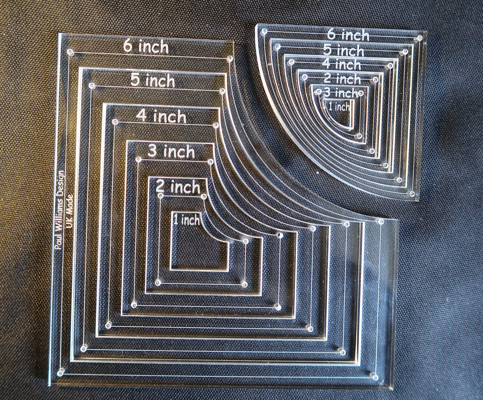 Drunkards Path Template Set, Ruler, Quilting, English Paper Piecing,6 ...