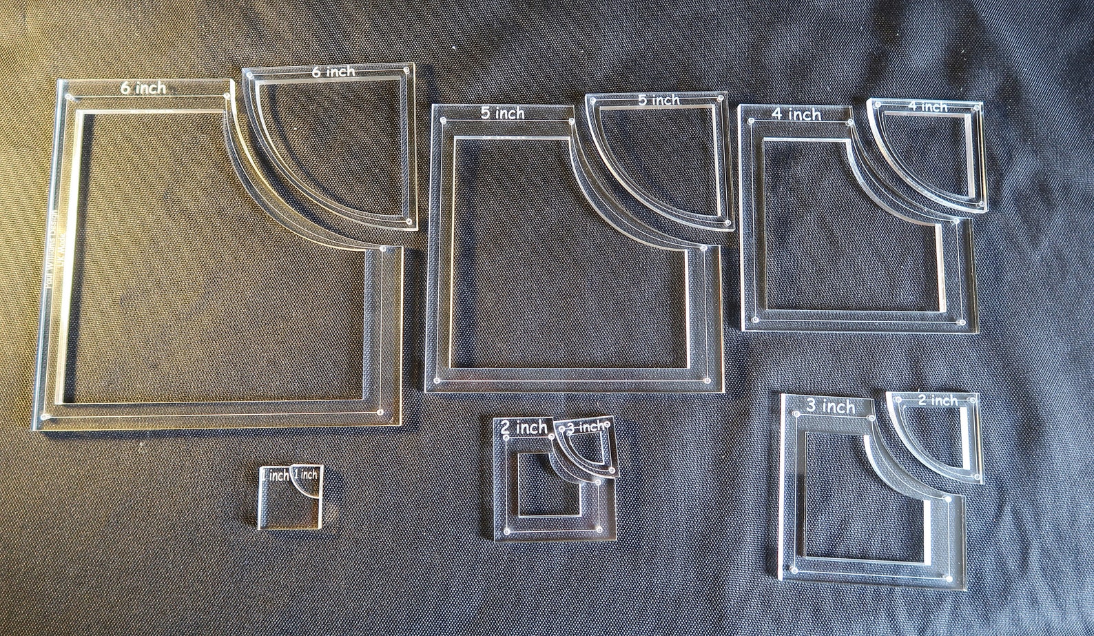 Drunkards Path Template Set, Ruler, Quilting, English Paper Piecing,6 ...