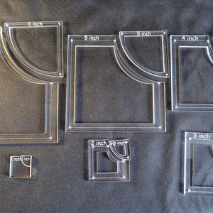 Drunkards Path Template Set, Ruler, Quilting, English Paper Piecing,6 ...