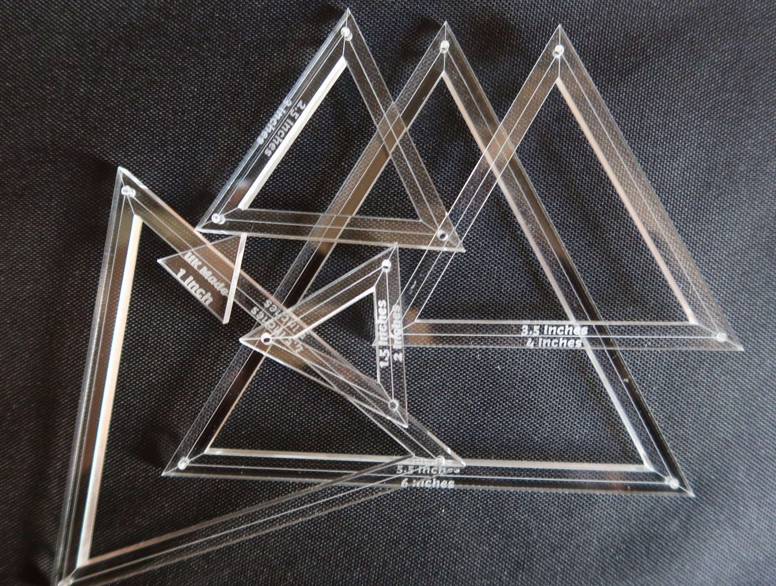 Triangle Quilting Template Set 6 Inches Equilateral 60 - Etsy