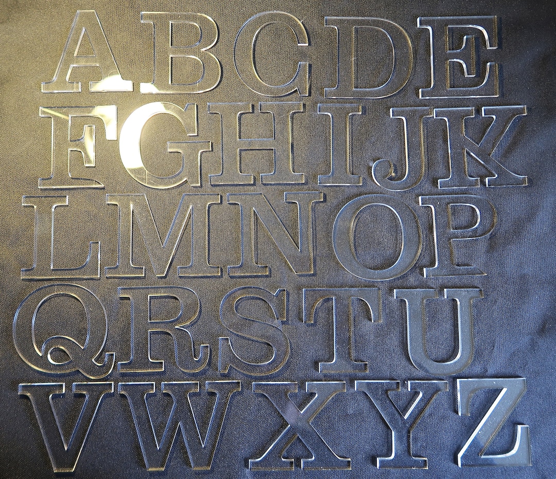 Clear Acrylic Letters and Numbers, 4mm Thick, Various Sizes, House ...