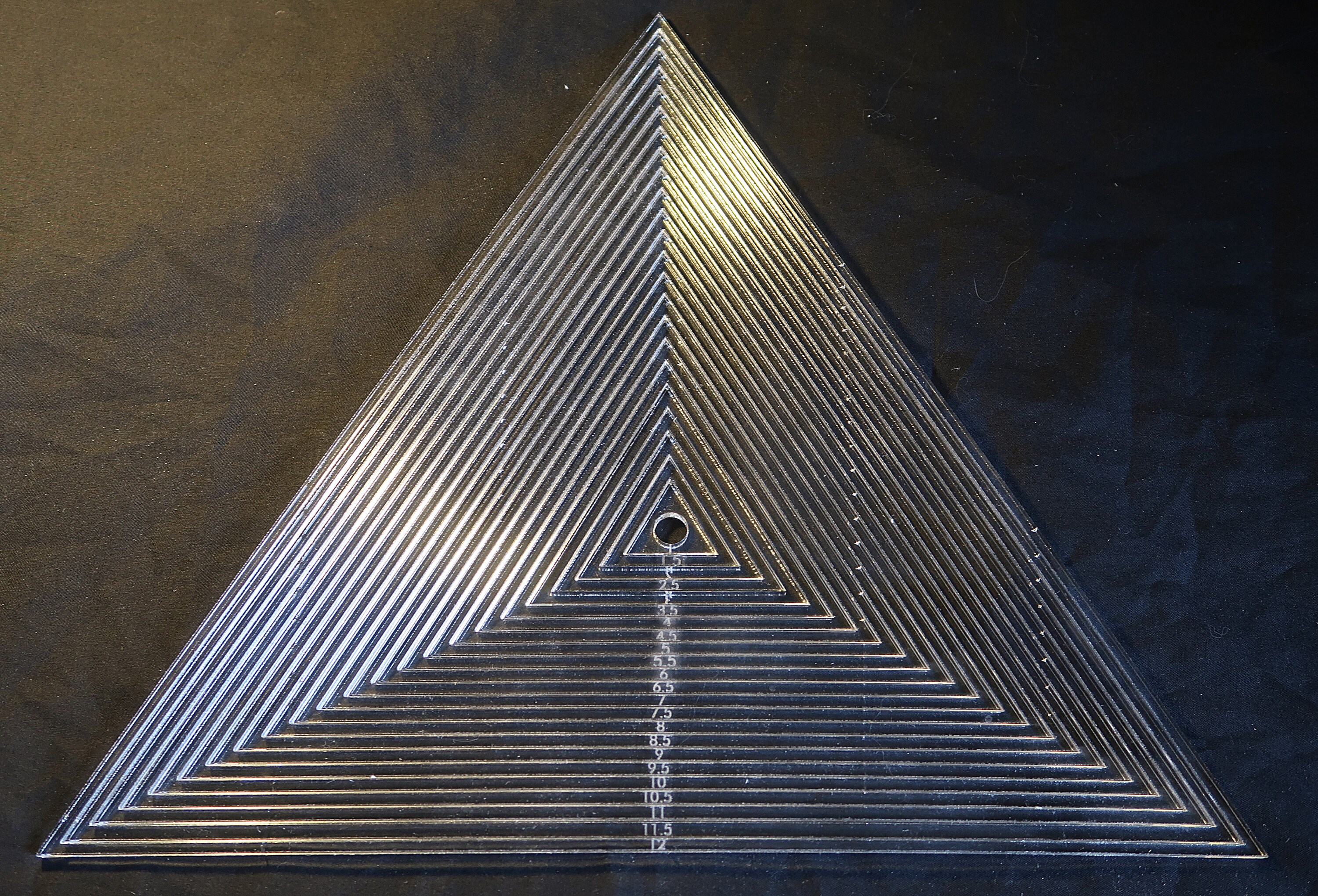 12 Inch Equilateral Triangle Template, Pyramid, Quilting, 23 Template ...