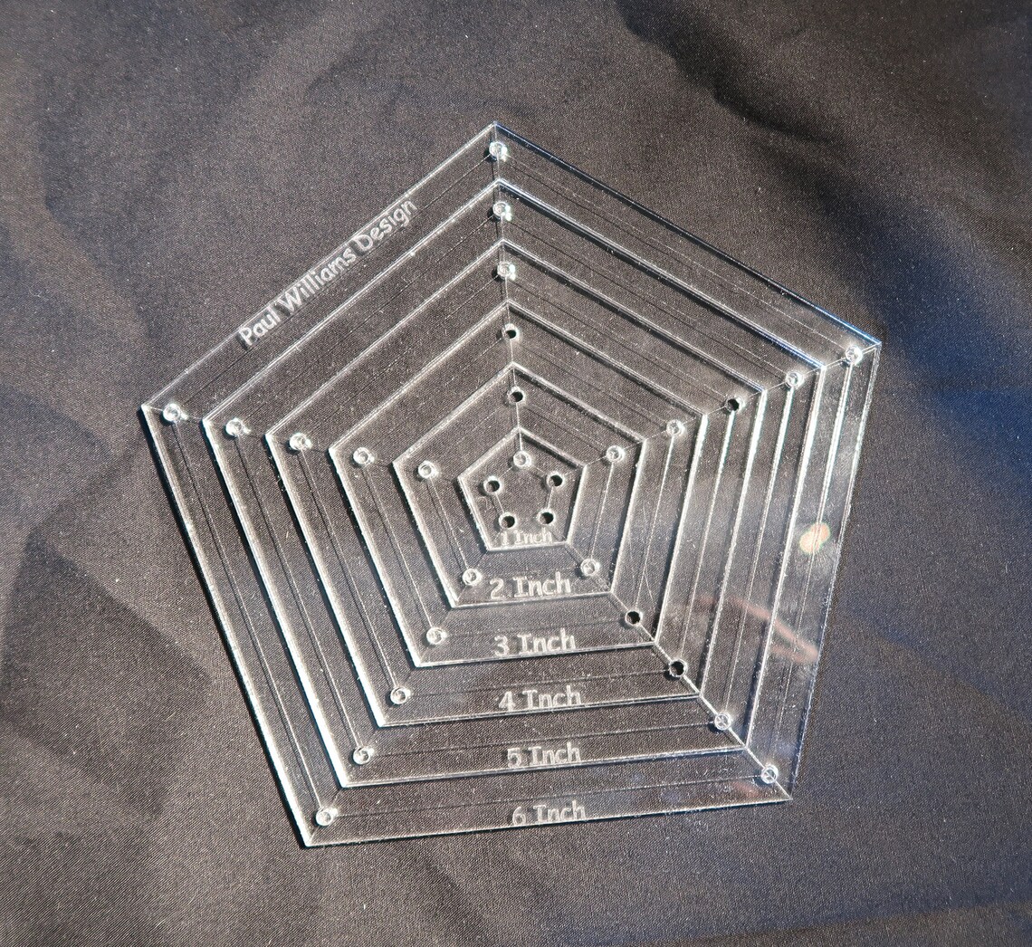 Pentagon Pentangle Quilting Template Set Stencil Quilt | Etsy