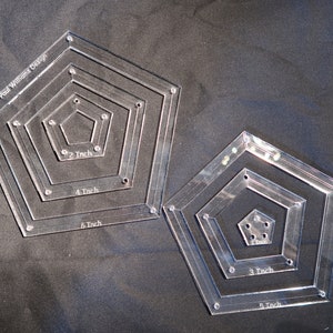 Pentagon, Pentangle Quilting Template Set, Stencil, Quilt Making ...