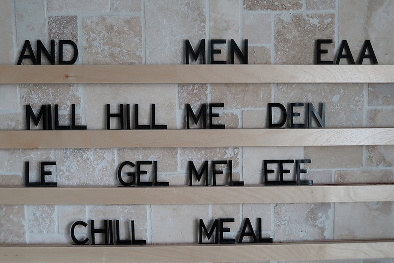 Letters for Menu Board Letter Rails Interchangable - Etsy