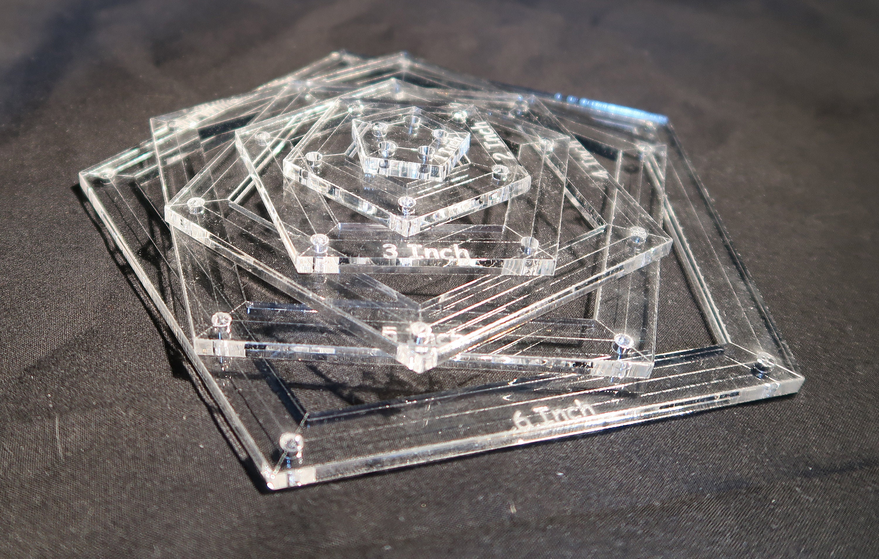 Pentagon Pentangle Quilting Template Set Stencil Quilt - Etsy UK