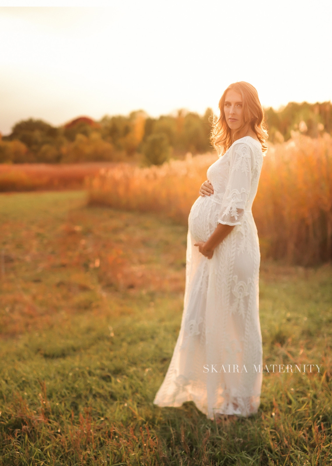 White Maternity Dress Maternity Gown Baby Shower Dress - Etsy